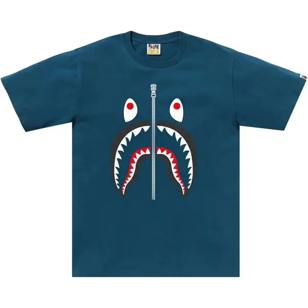 A BATHING APE Shark Tee - Blue