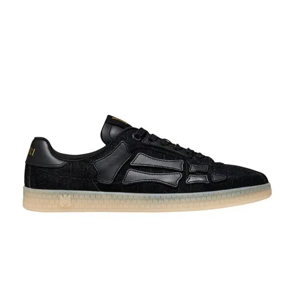 Amiri Pacific Croc Debossed Bones - Black
