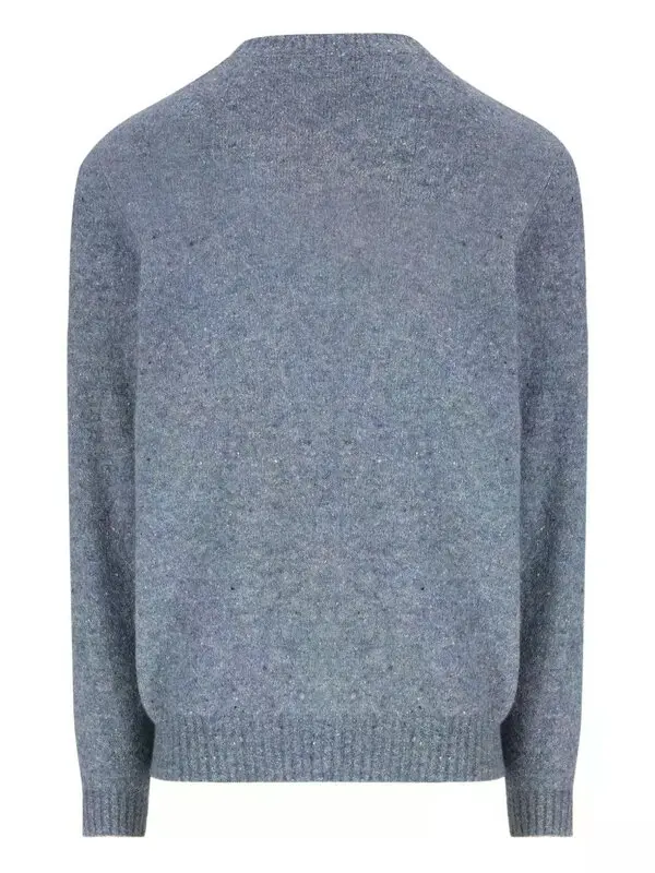 Brunello Cucinelli Mottled-effect Ribbed-knit Sweater