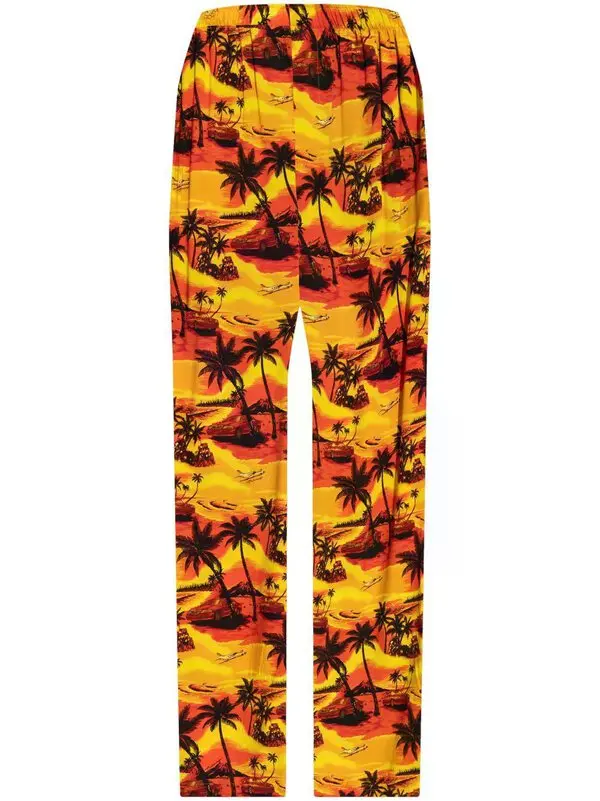 Balenciaga Printed Trousers - Orange