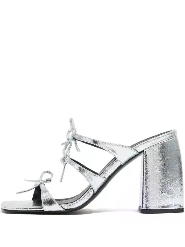 Bimba Y Lola 95mm Bow-detail Heeled Sandals - Grey