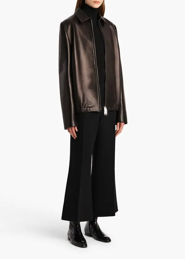 Khaite Walter Pant In Crepe - Black