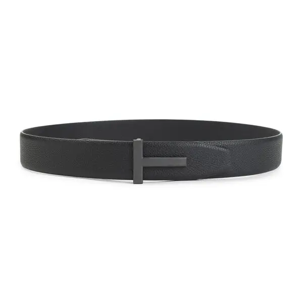TOM FORD Calf Leather Belt - Black