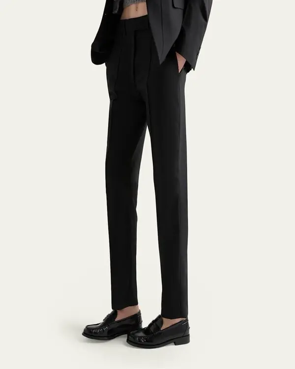 Prada Tailored Virgin Wool Pants - Nero
