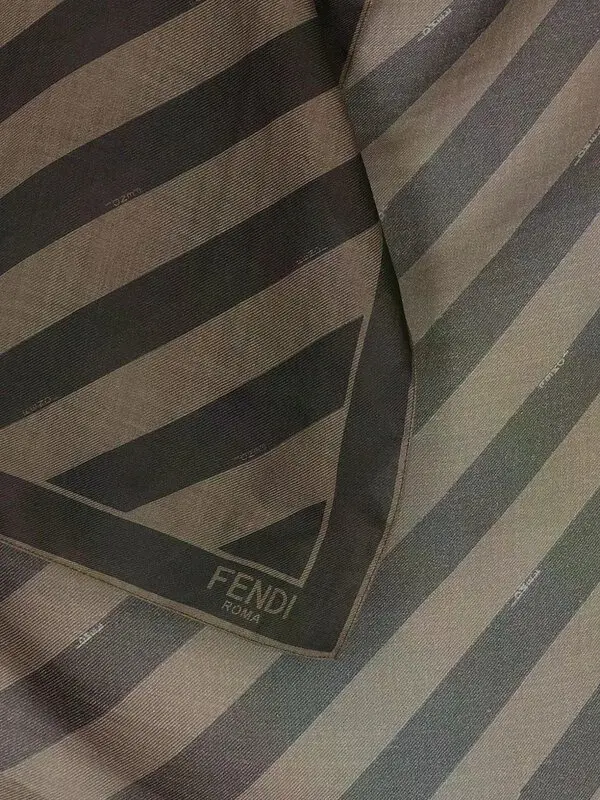 Fendi Diagonal-stripe Logo Scarf