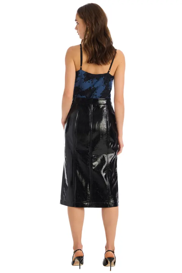 Allison Taren Faux Leather Skirt