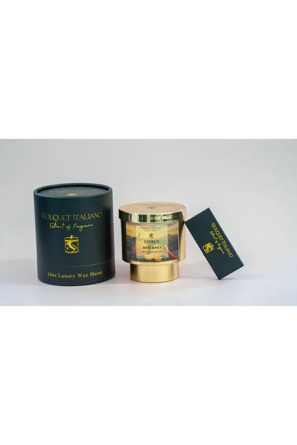 BOUQUET ITALIANO Citrus Inferno Luxury Candle - Floral