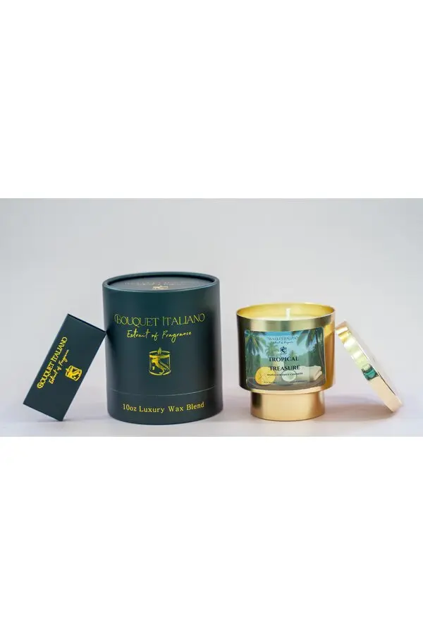 BOUQUET ITALIANO Tropical Pleasure Luxury Candle - Gold