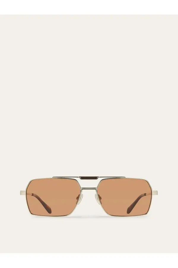 FERRAGAMO Rectangular Sunglasses - Gold