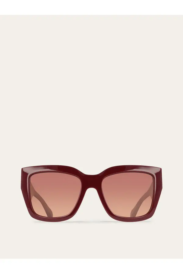 FERRAGAMO Rectangular Sunglasses - Red