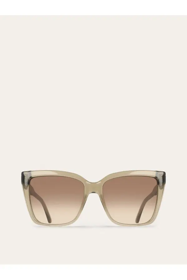 FERRAGAMO Rectangular Frame Sunglasses - Red