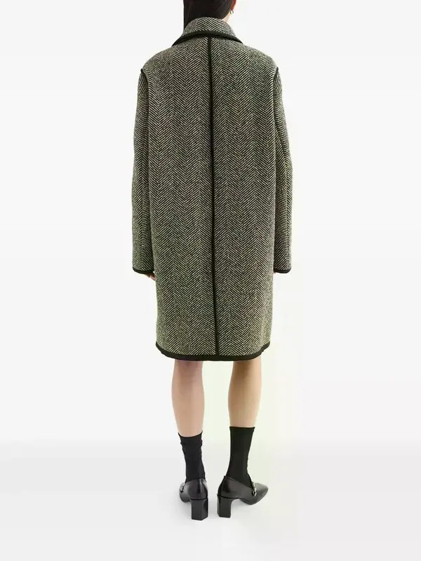 JIL SANDER Herringbone Coat - Grey
