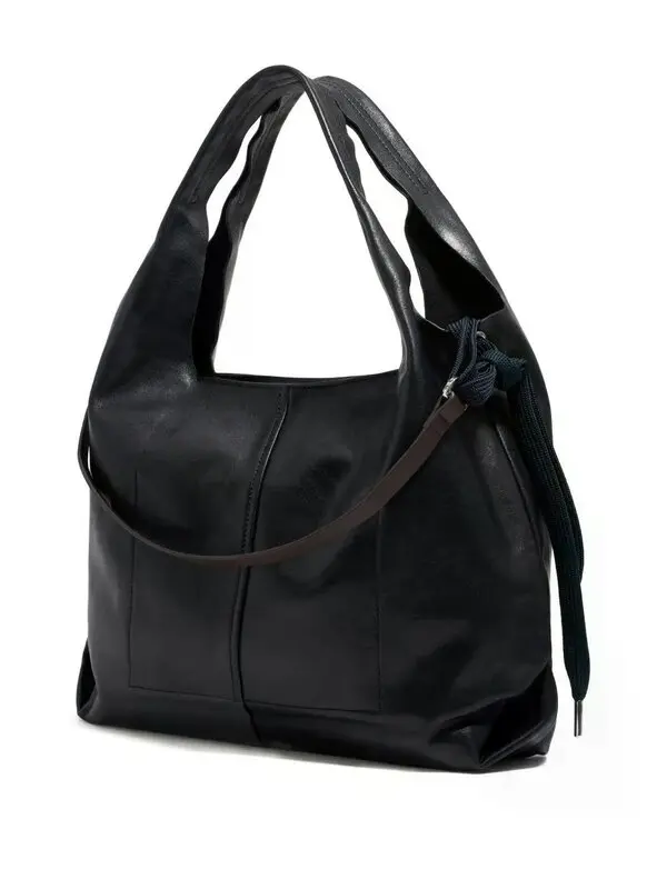 Bimba Y Lola Large Paper Leather Tote Bag - Black