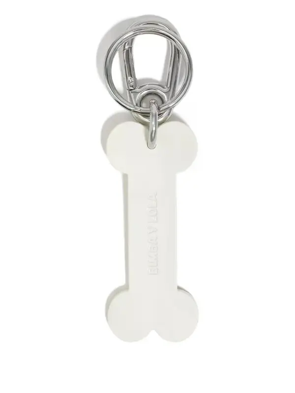 Bimba Y Lola Bone-shaped Metal Keyring - Neutrals