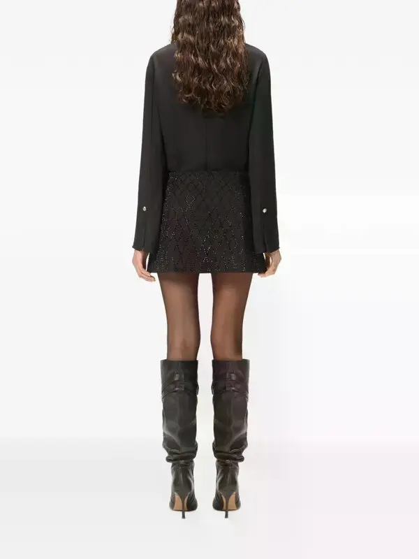 Pinko Rhinestone-embellished Fitted Skirt