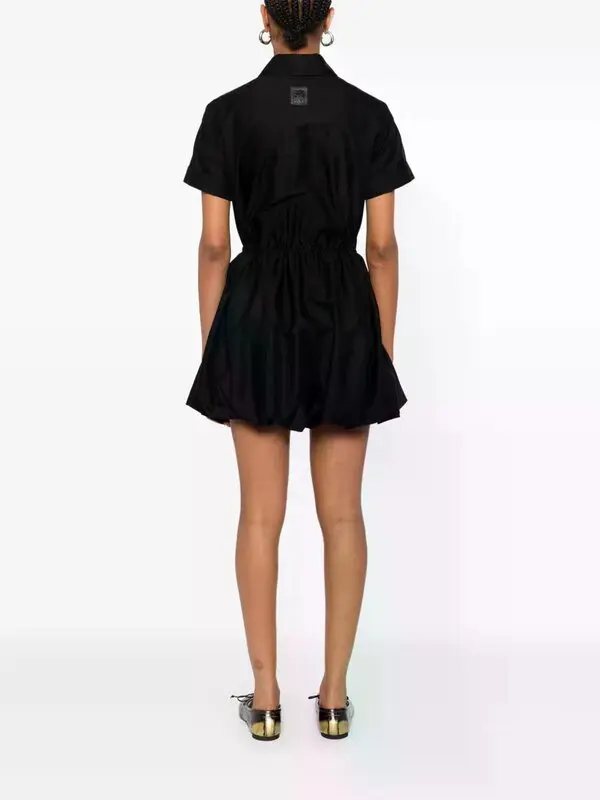 black mini dress with lace trim Modal Lace-Trim Bodycon Mini Dress in Black - XL main image 1