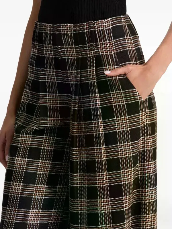 Alice + Olivia Eloise Pleated Check Trousers
