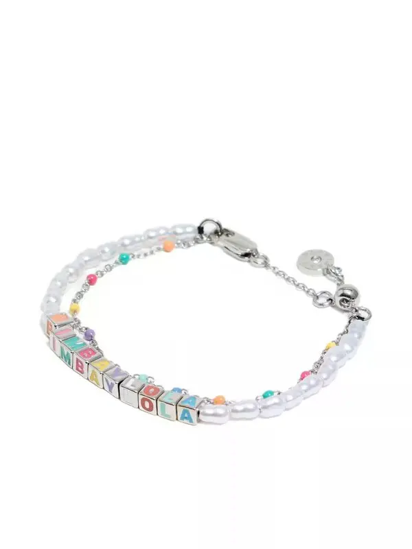 Bimba Y Lola Double-layer Bracelet With Dice Logo - Silver