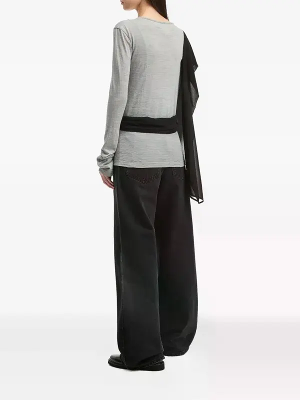 MAISON MARGIELA Draped-panel Long-sleeved Top