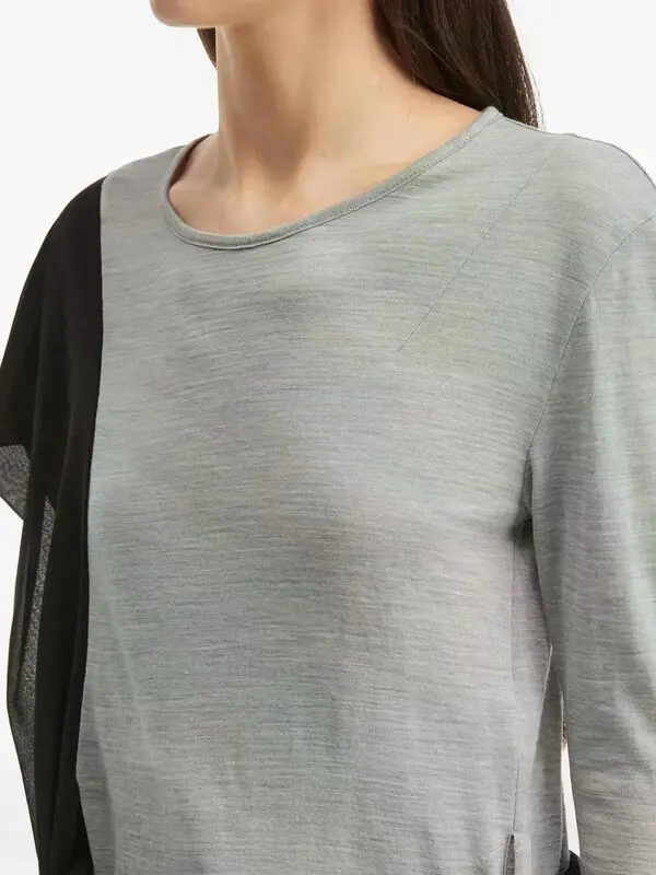 MAISON MARGIELA Draped-panel Long-sleeved Top