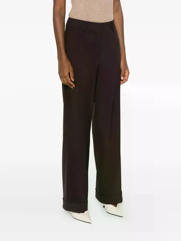 CAMBIO Cuffed Wide-leg Trousers