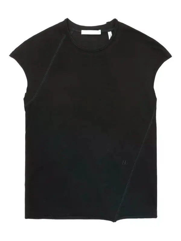 Helmut Lang Asymmetrical-seams Cotton-blend Vest - Black