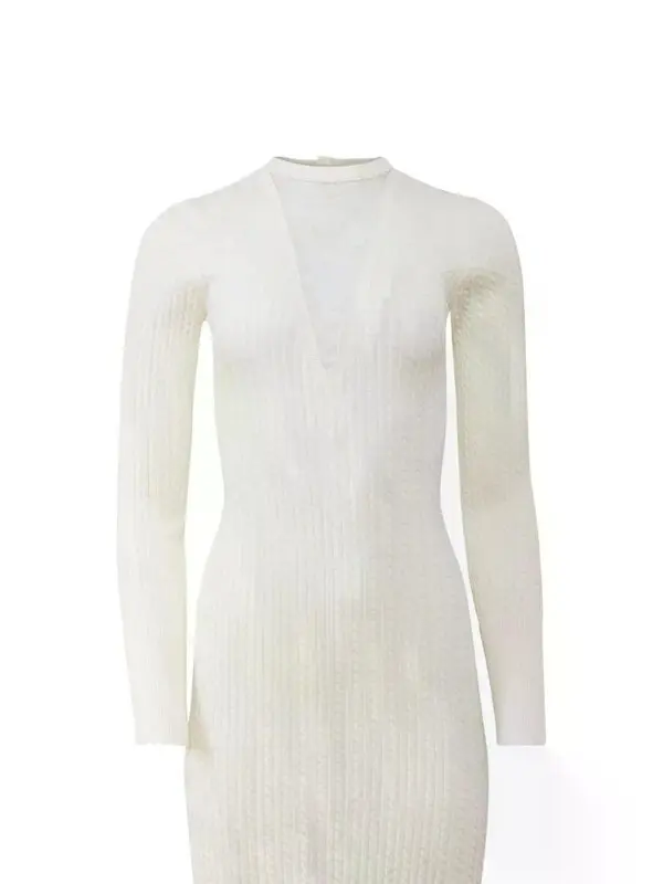 FLEUR DU MAL Quinn Cable-knit Midi Dress