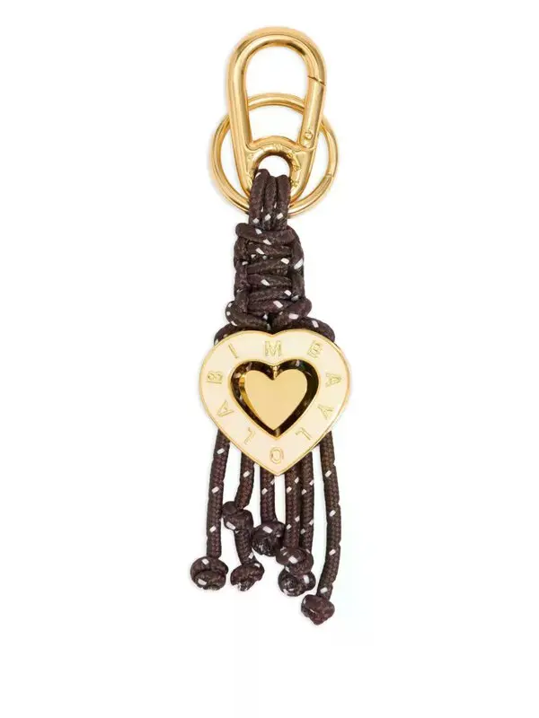 Bimba Y Lola Heart-charm Rope Keyring - Brown