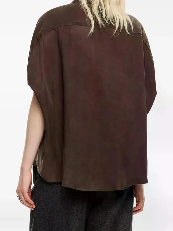 Bimba Y Lola Short-sleeved Buttoned Shirt - Brown