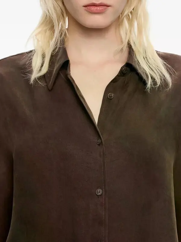 Bimba Y Lola Short-sleeved Buttoned Shirt - Brown