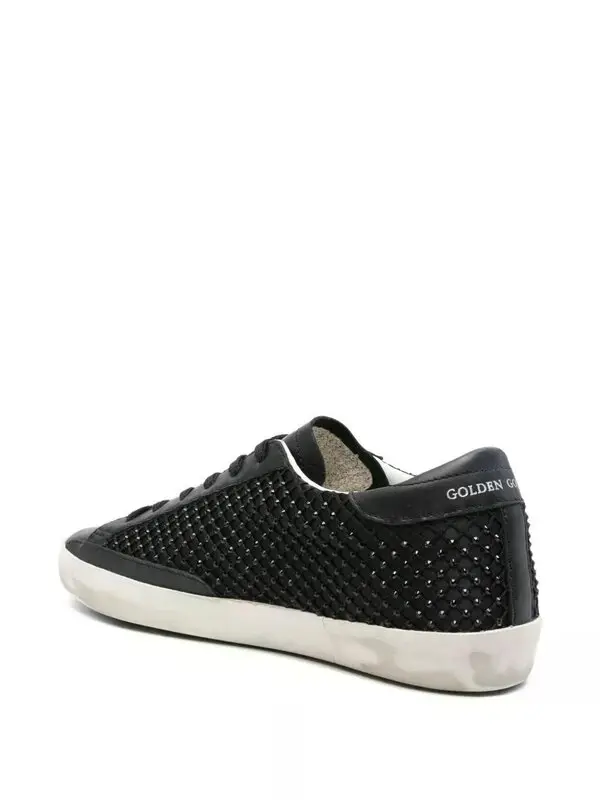 GOLDEN GOOSE Super-star Beaded Leather Trainers