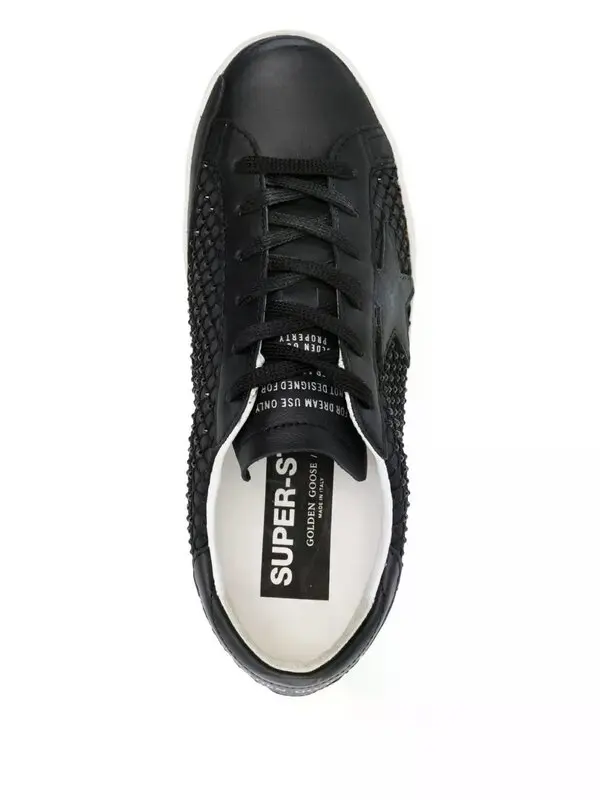 GOLDEN GOOSE Super-star Beaded Leather Trainers