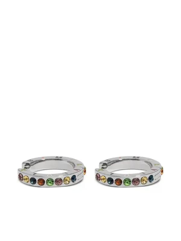 Bimba Y Lola Crystal-embellished Hoop Earrings - Silver