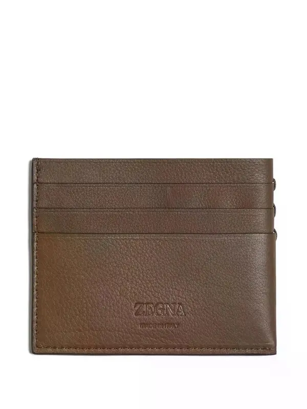 Zegna Secondskin Card Case - Brown