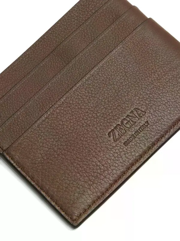 Zegna Secondskin Card Case - Brown