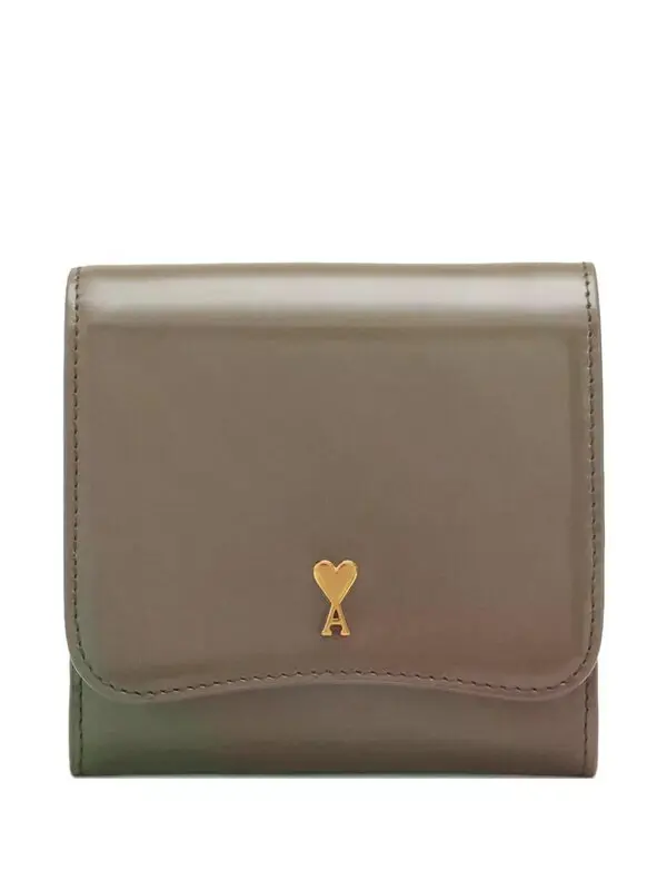 Ami Paris Paris Leather Wallet - Neutrals