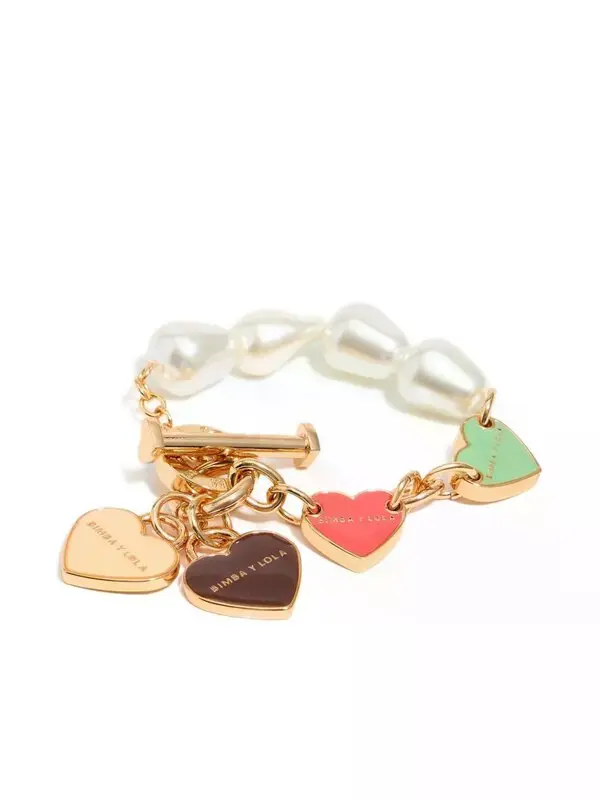 Bimba Y Lola Heart-charm Bracelet - Gold