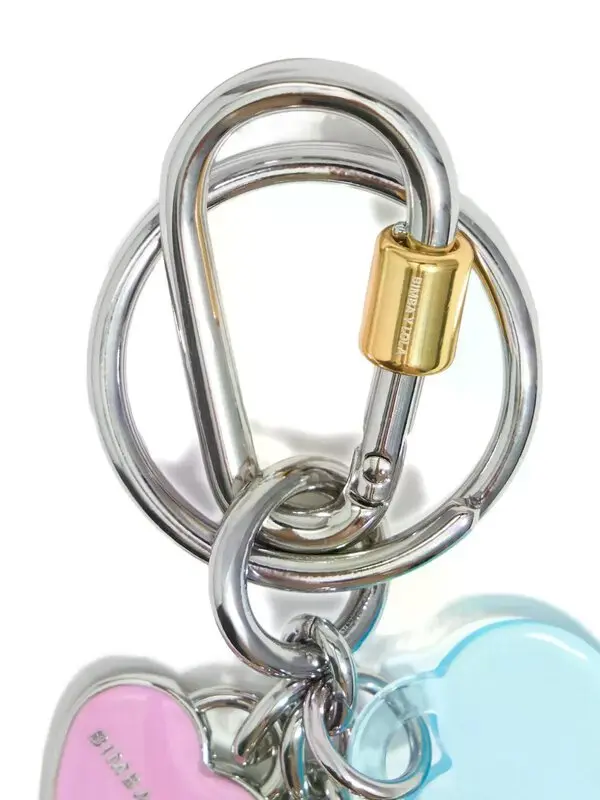 Bimba Y Lola Heart Pendants Keyring - Grey