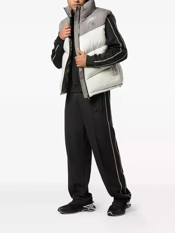 PLEIN SPORT Quilted Logo Gilet - Grey
