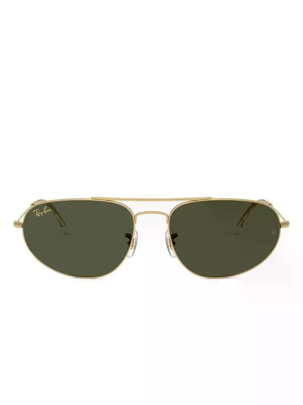 Ray-ban Explorer Iv Oval-frame Sunglasses - Gold