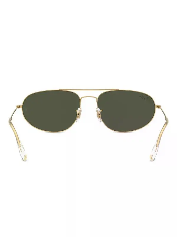 Ray-ban Explorer Iv Oval-frame Sunglasses - Gold