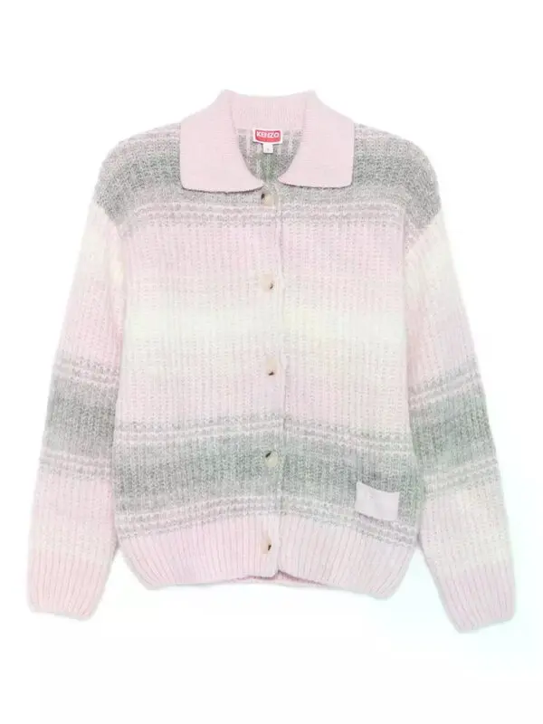 Kenzo Striped Wool-blend Cardigan