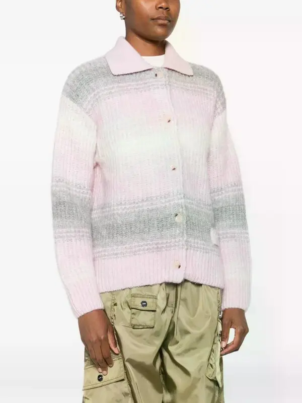 Kenzo Striped Wool-blend Cardigan