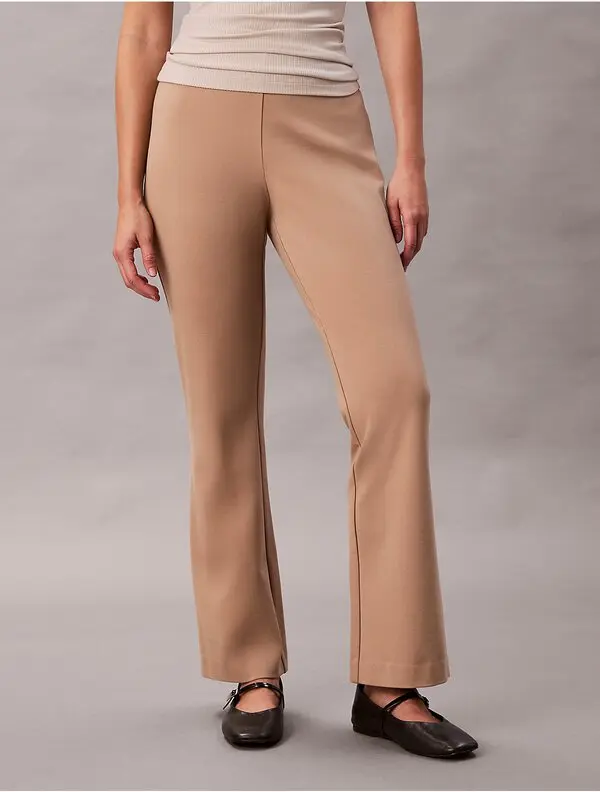 Calvin Klein Ponte Slim Flared Pants - Amphora