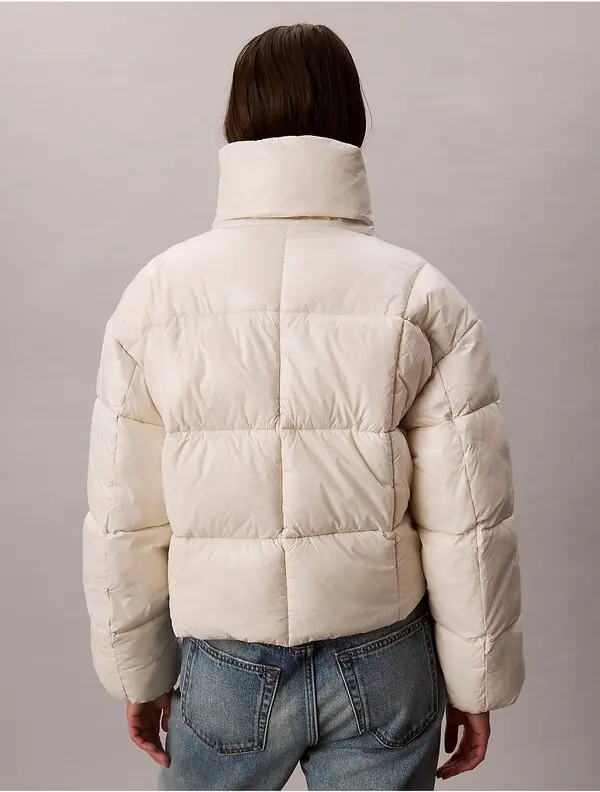 Calvin Klein Shine Puffer Jacket - Chalk