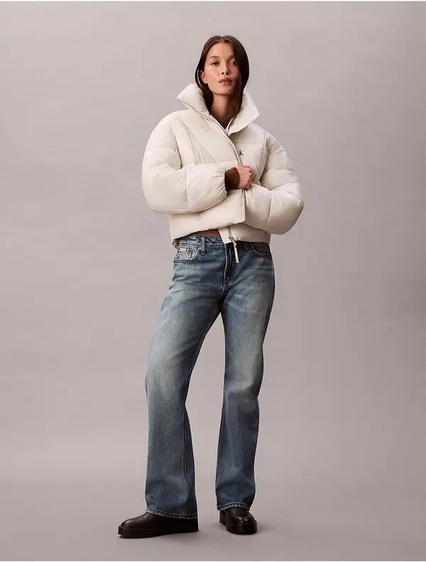 Calvin Klein Shine Puffer Jacket - Chalk