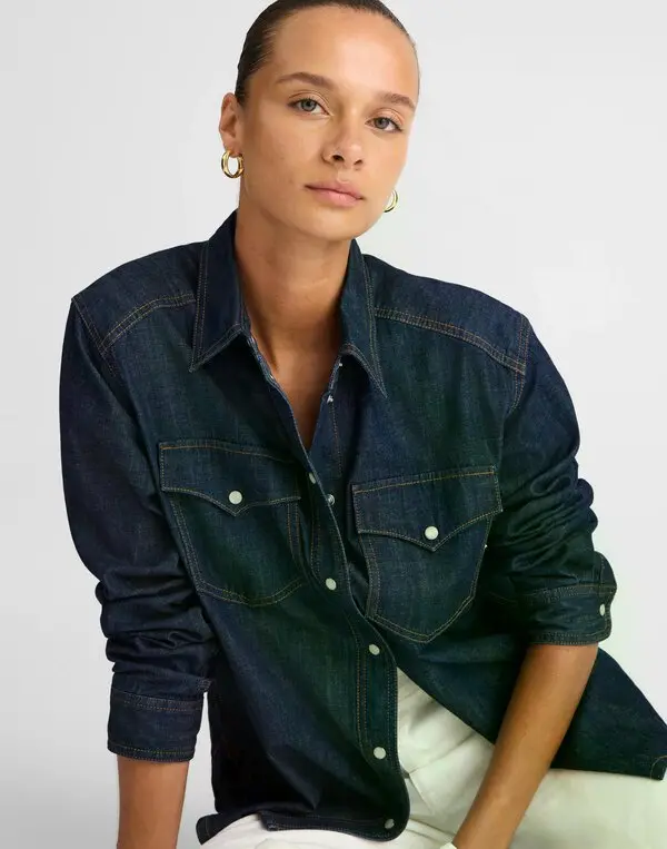 Madewell Oversized Denim Western Shirt
