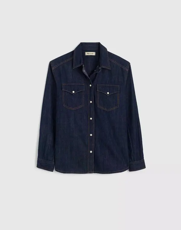 Madewell Oversized Denim Western Shirt