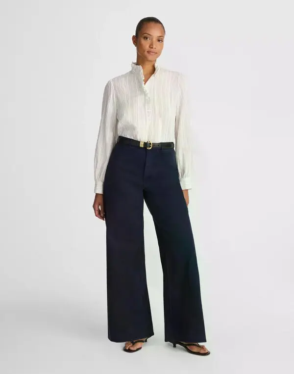 Madewell The Curvy Wide-leg Pant In Garment-dyed Twill