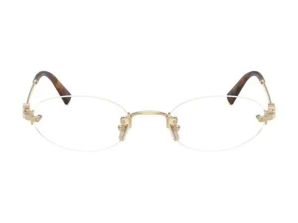 Miu Miu Optical Glasses - Clear/gold/brown (0mu 53wv Zvn1o1)